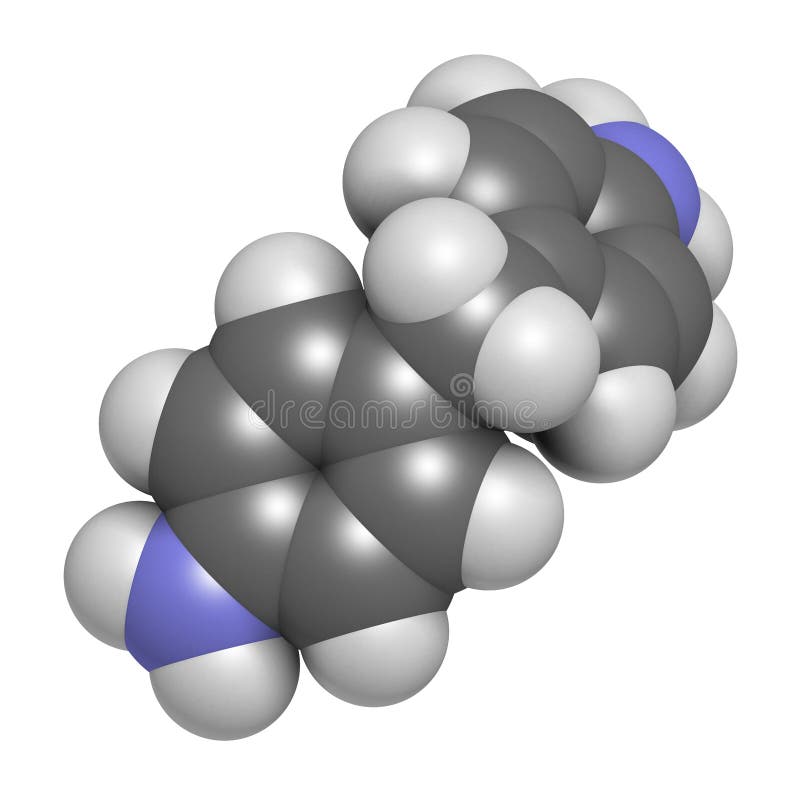 4,4 -methylenedianiline (methylenedianiline, MDA) Molecule. Suspected ...