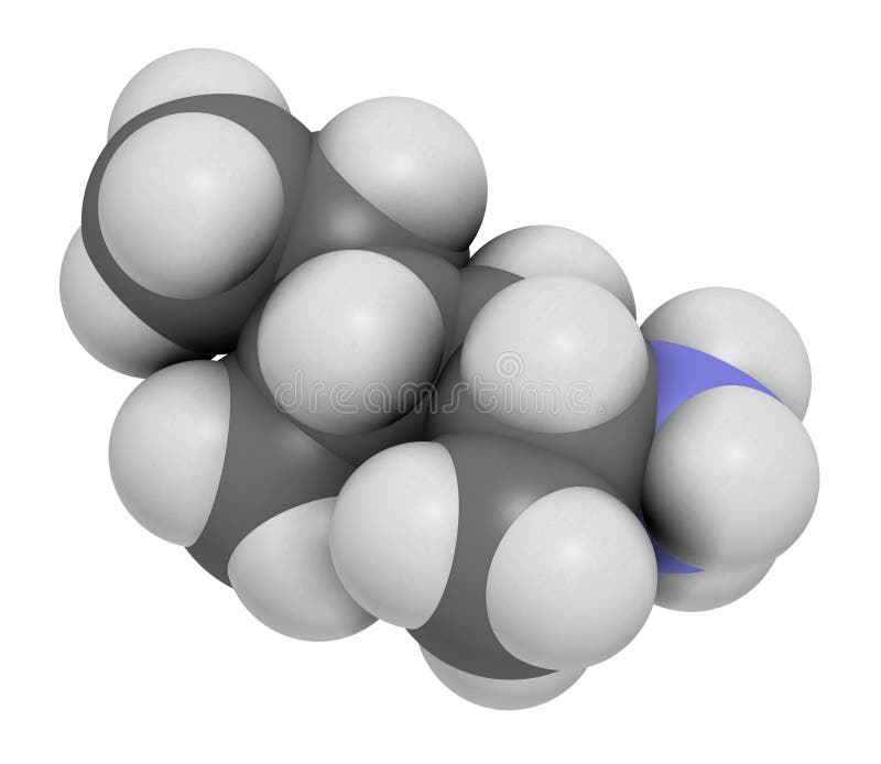 Methylhexanamine (1,3-dimethylamylamine, DMAA) Stimulant Drug Molecule ...