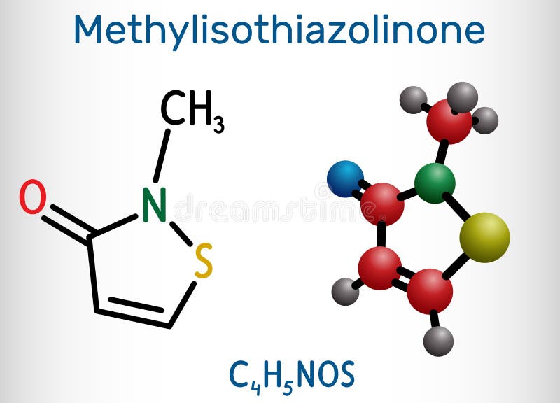 Methylisothiazolinone, MIT, MI Molecule. it is Preservative, Powerful ...