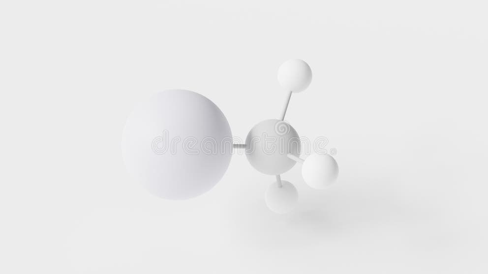 Methylmercury Molecule 3d, Molecular Structure, Ball and Stick Model ...