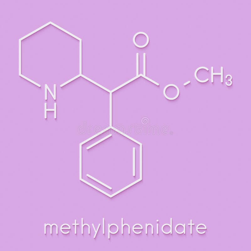 Methylphenidate, MP, Chemical Structure and Formula Stock Vector ...