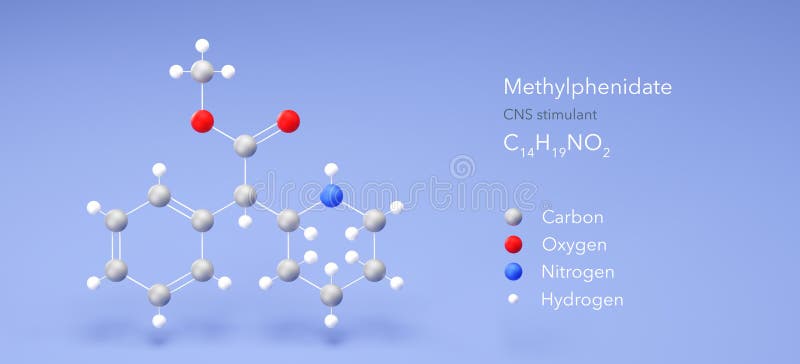Methylphenidate Molecule, Molecular Structures, Cns Stimulant, 3d Model ...