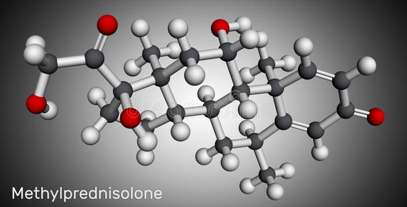 Methylprednisolone Molecule. it is Synthetic Corticosteroid ...
