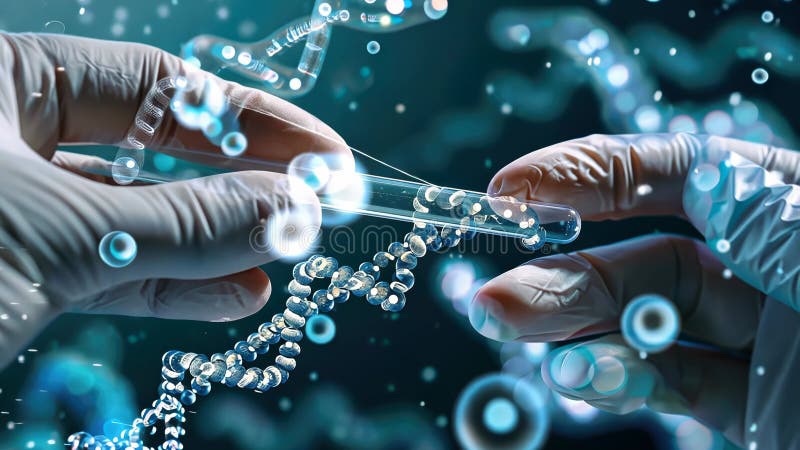 A Meticulous Process of Adding a DNA Sample To a Sequencing Machine, Showcasing Biotechnology ...