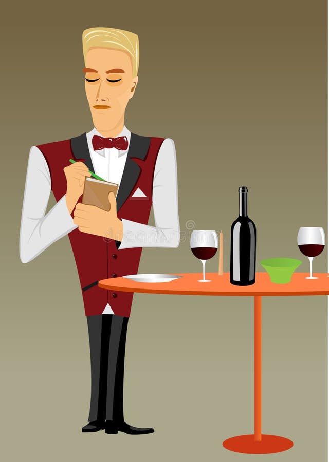 Cartoon Waiter Take Order Stock Illustrations – 67 Cartoon Waiter Take ...