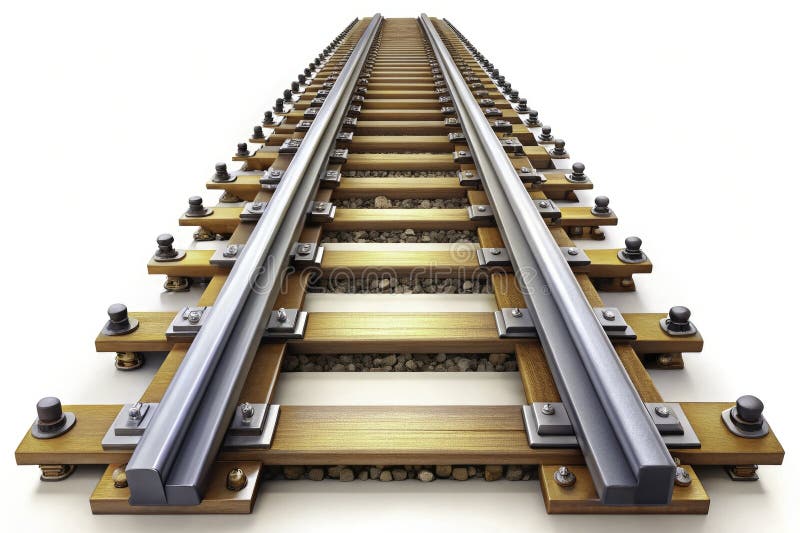 Detailed 3D Model of a Railway System Realistic Overhead Rail Tracks ...