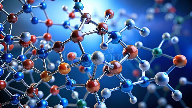 Detailed 3D Molecular Structure of a Complex Chemical Compound a ...