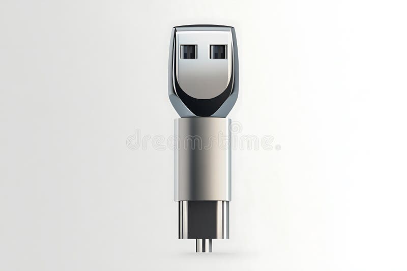 Sleek Modern USB Drive Design 3D Render of Metal Flash Drive Stock ...