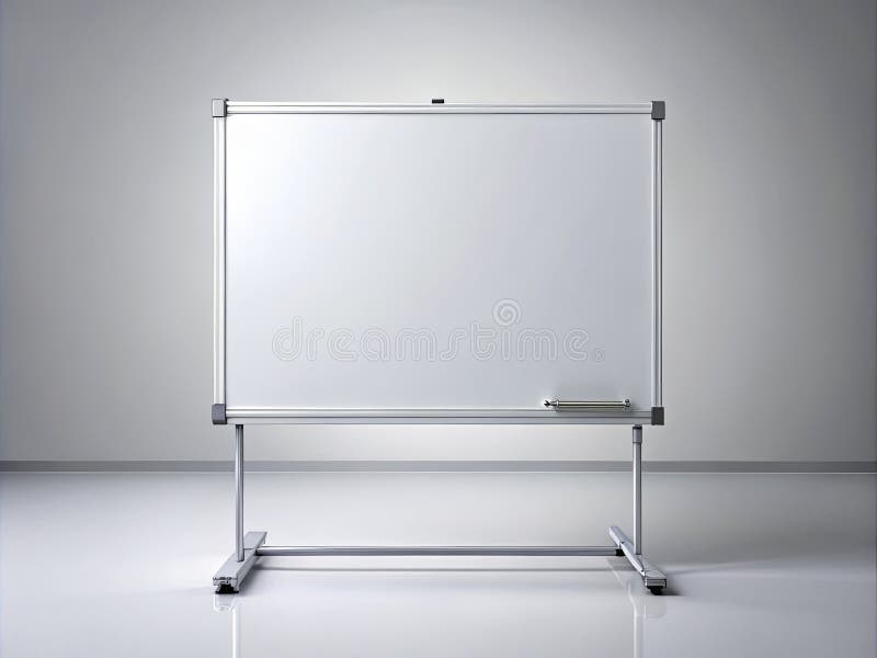 Realistic 3D Whiteboard Mockup Detailed Texture Clean Design Empty ...