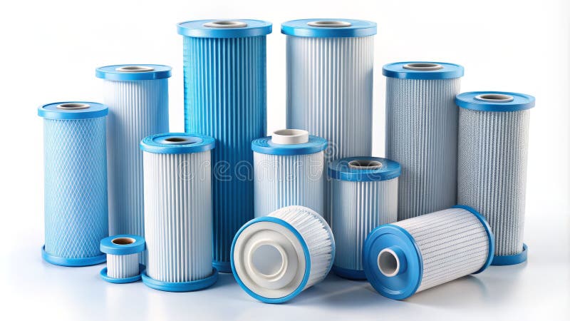 Detailed Line Art Water Filter Cartridges Clean Water System Components ...