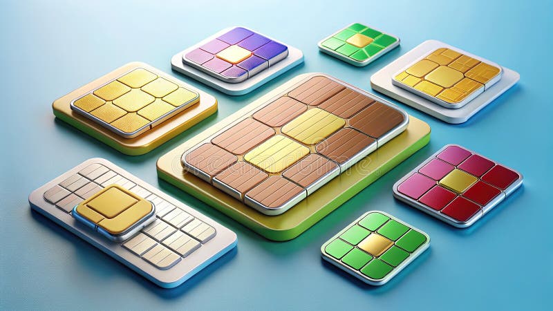 Realistic SIM Card Mockups a Comprehensive Collection for Design ...