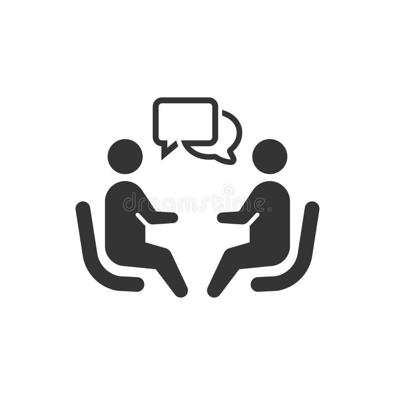 Business Discussion Icon stock vector. Illustration of icon - 99676181