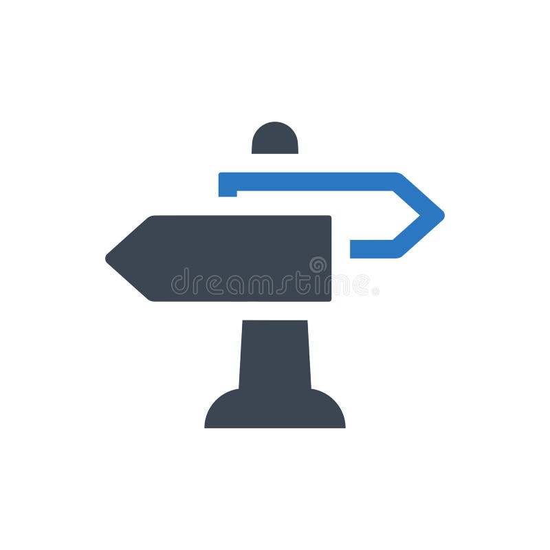 Direction sign post icon stock vector. Illustration of directional ...