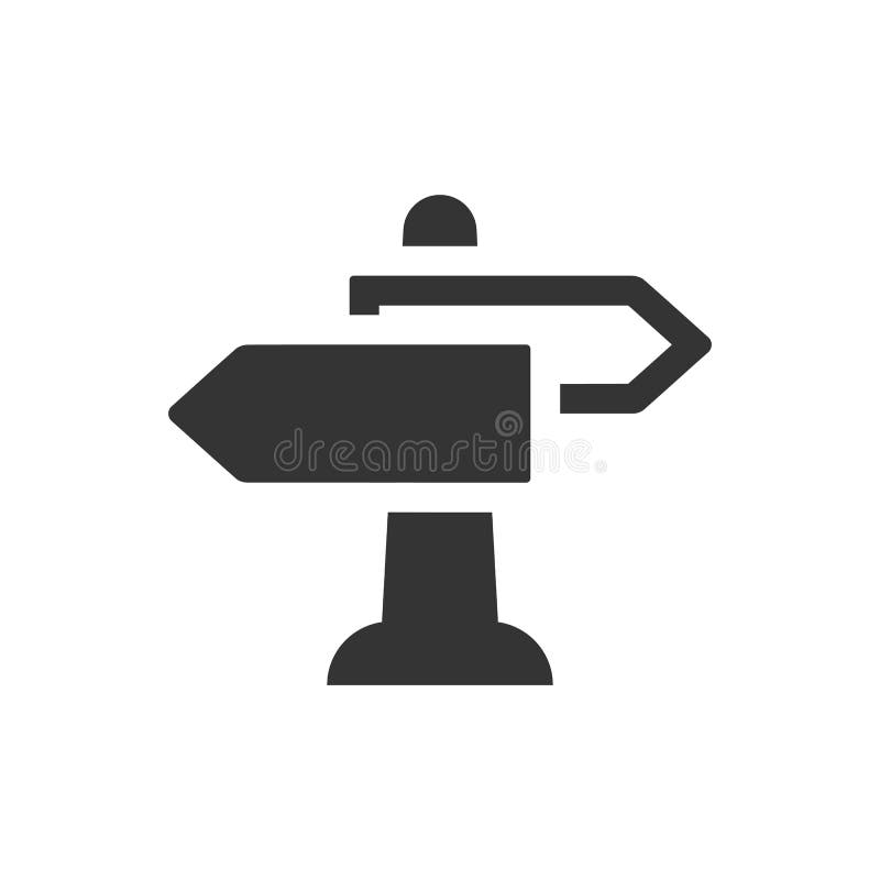 Sign Post Outline Vector Icon. Thin Line Black Sign Post Icon, Flat ...