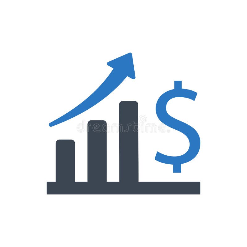 Financial progress icon stock vector. Illustration of symbol - 147190609