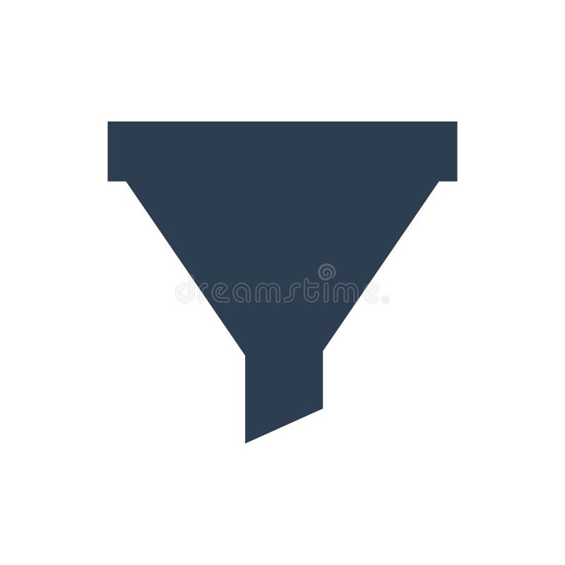 Funnel filter icon stock vector. Illustration of filtering - 123950423