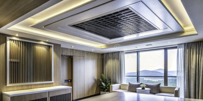 Efficient and Stylish Hotel Room HVAC System Integrated Ceiling FCU VRV ...