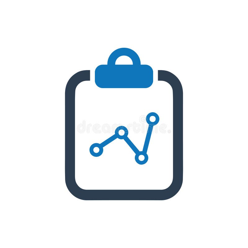 Statistics Report Icon stock vector. Illustration of clipboard - 120274968