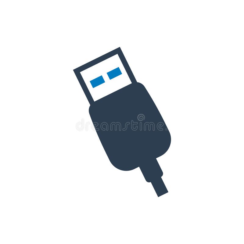 USB port icon stock vector. Illustration of icon, vector - 123950469