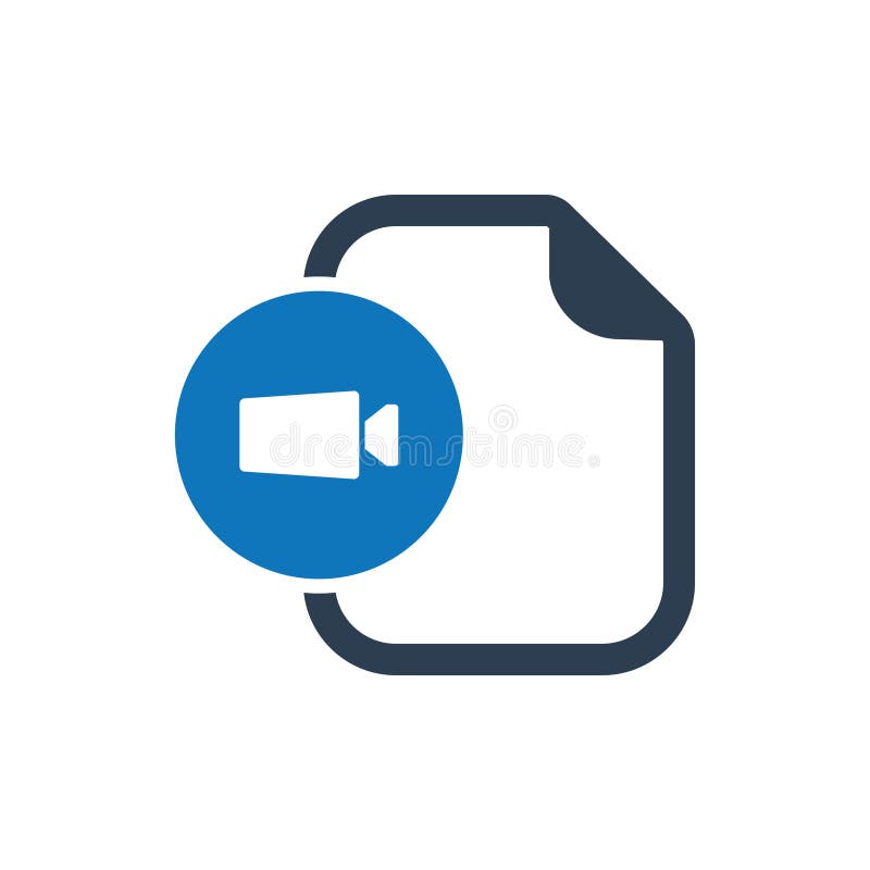 Video recording file icon stock vector. Illustration of icon - 123950416