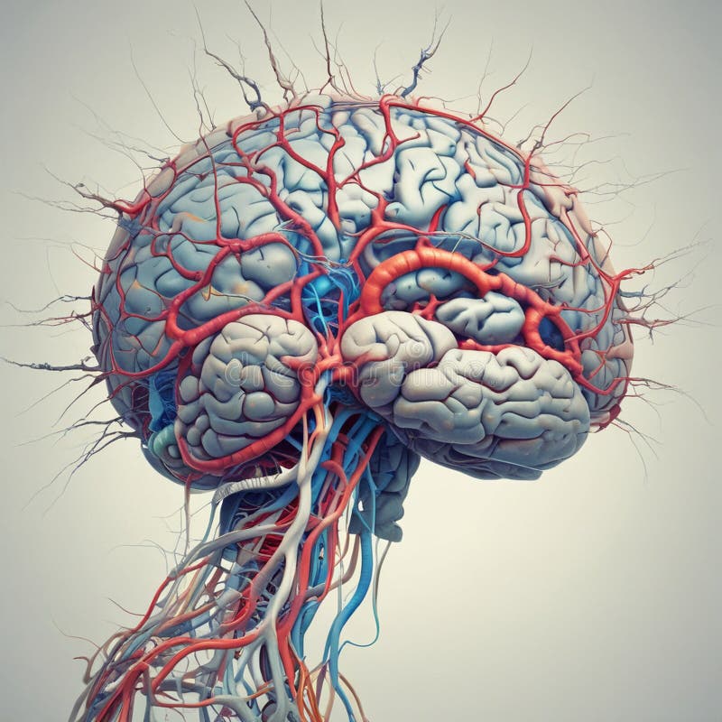 Neuroscientific Insight: Brain Sample in the Lab Stock Illustration ...