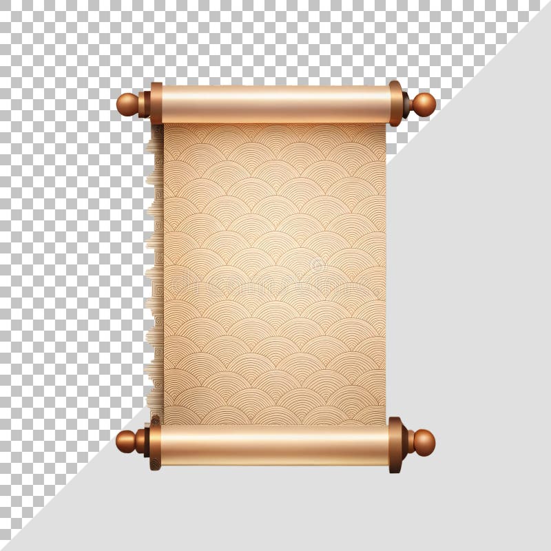 Elegant Gold Scroll with Wave Pattern Design, Vintage Parchment ...