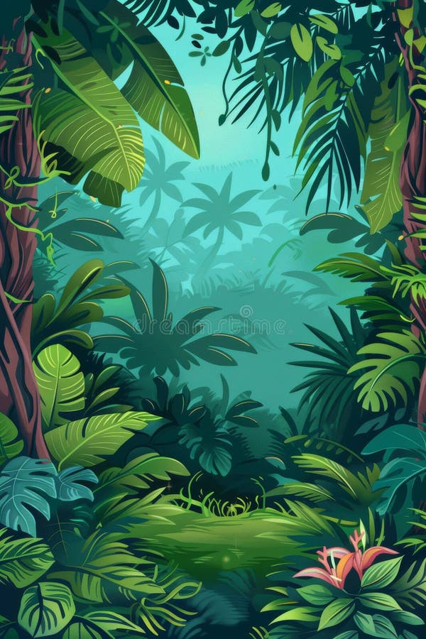 Meticulously Hand-drawn Realistic Cartoon Background. Stock ...