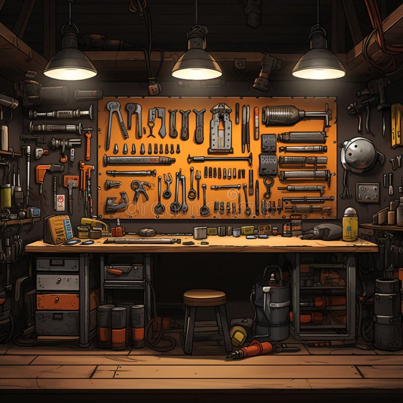 Mechanic Workbench Stock Illustrations – 608 Mechanic Workbench Stock ...