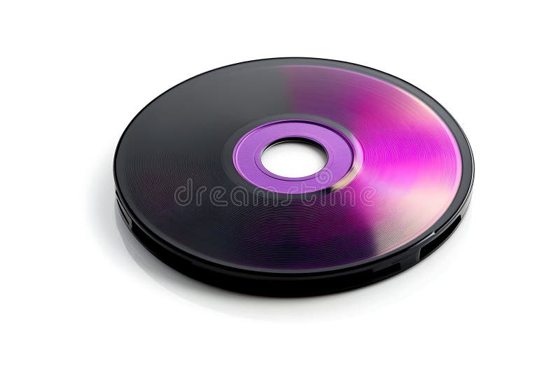 Sleek Purple and Black Compact Disc High-Resolution Digital Media ...