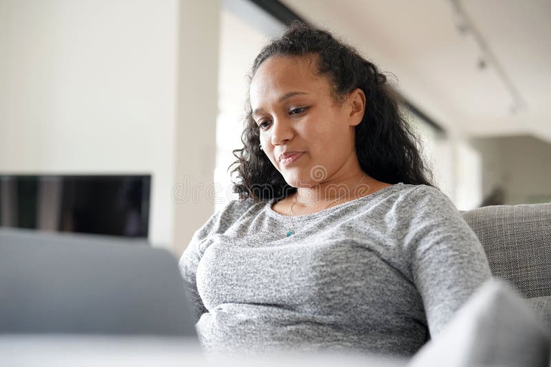 Metis Woman Working at Home Stock Photo - Image of living, office ...
