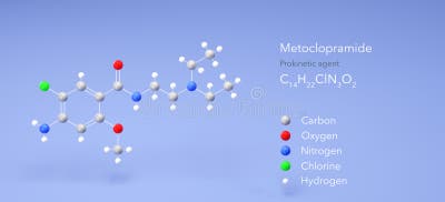 Metoclopramide Molecule, Molecular Structures, Prokinetic Agents, 3d ...