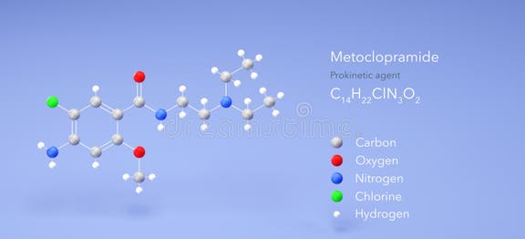 Metoclopramide Molecule, Molecular Structures, Prokinetic Agents, 3d ...