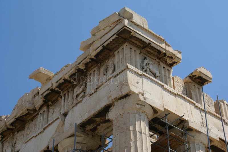 Metopes and Peristyle of the Parthenon in the Acropolis of Athens ...
