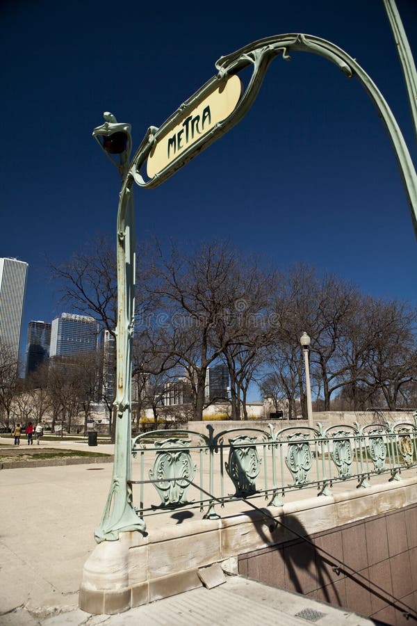 Metra stock photo. Image of acces, deco, building, chicago - 13846368