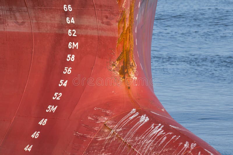 Draft marks stock image. Image of close, keel, scale - 264363453