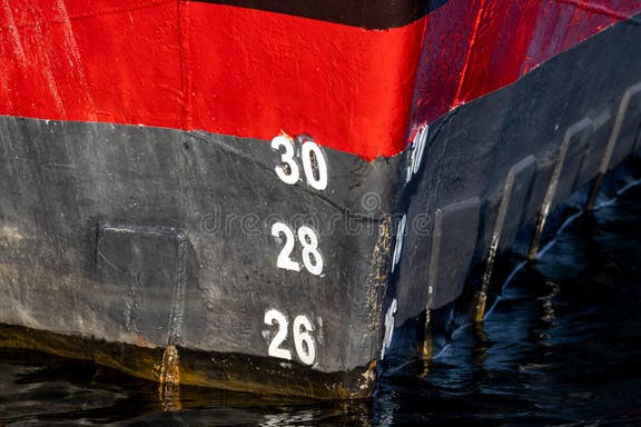 Draft marks stock photo. Image of scale, marine, depth - 225445834