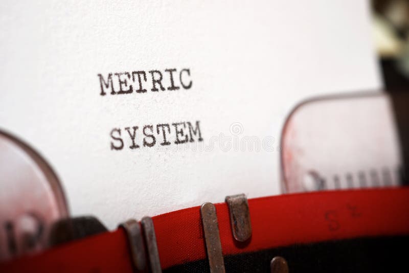 Metric system concept stock photo. Image of typescript - 239176042