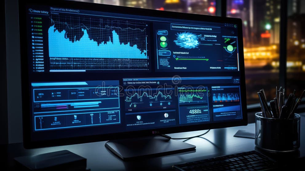 Metrics Data Analytics Concept Stock Illustration - Illustration of ...