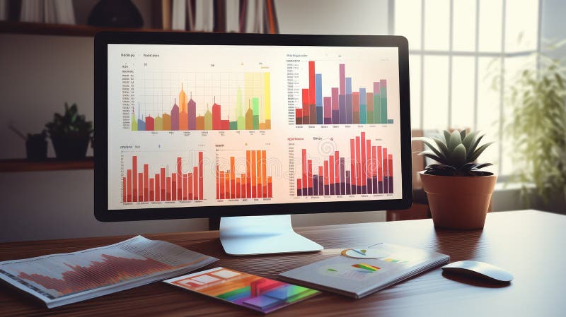 Metrics data reports stock illustration. Illustration of statistics ...