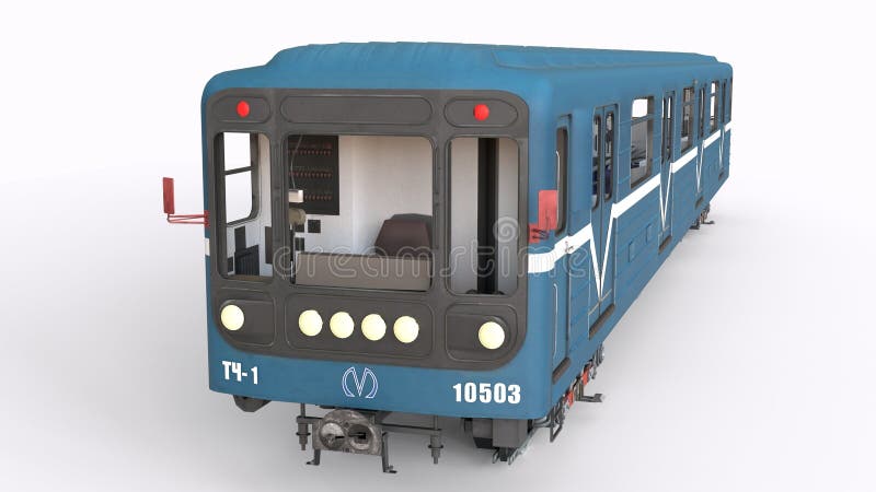 Metro Car Train with White Background Stock Illustration - Illustration ...