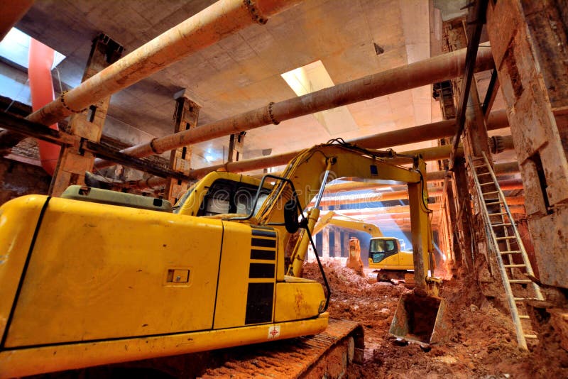 Metro Construction Underground Stock Image - Image of concept, area ...