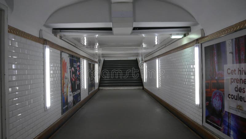 Metro corridor editorial stock photo. Image of subway - 96452693