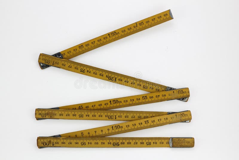 Metro De Medición De Madera Foto de archivo - Imagen de aislado, objeto ...