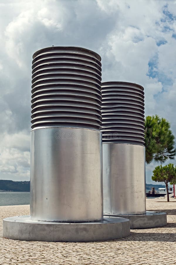 Metro duct pipe stock image. Image of town, metallic - 45512095