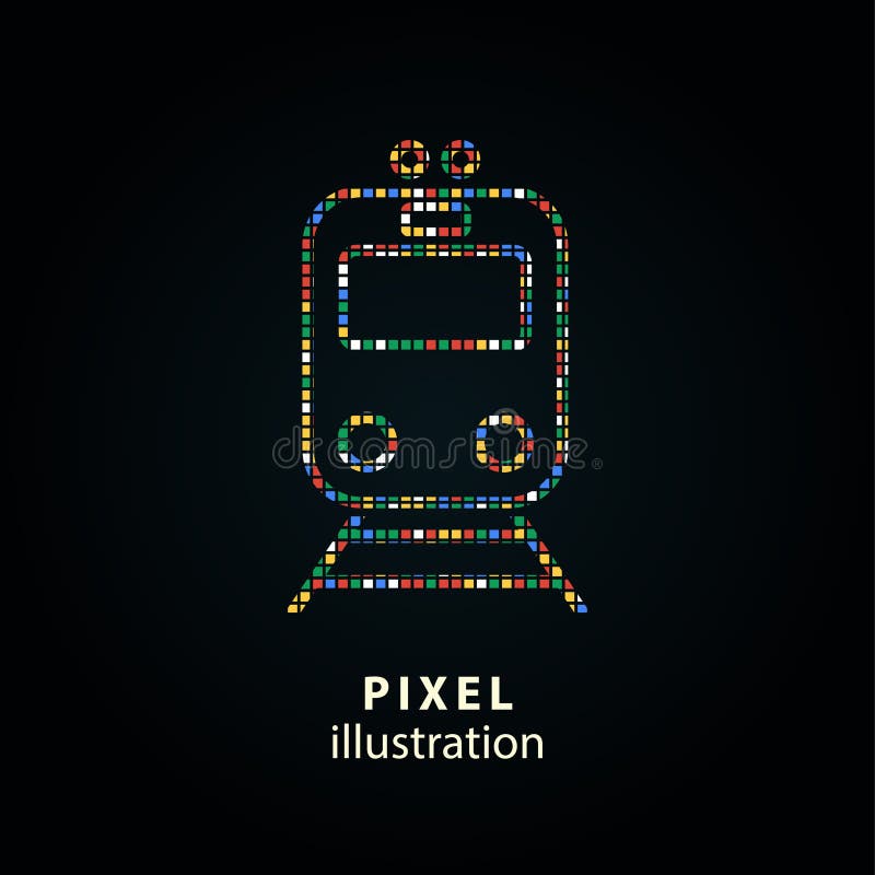 Metro - ejemplo del pixel ilustración del vector. Ilustración de paseo ...