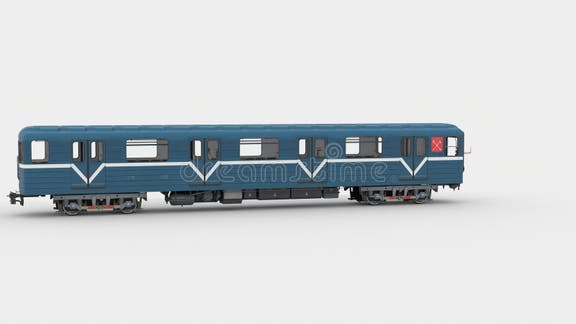 Metro Engine Model with White Background Stock Illustration ...