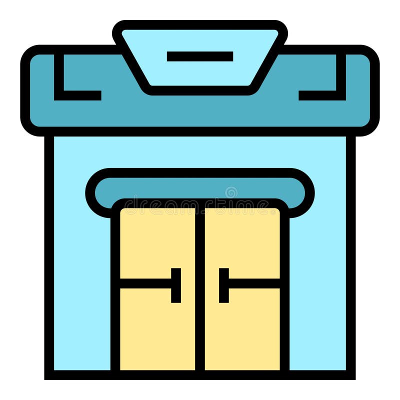 Metro Exit Icon Vector Flat Stock Vector - Illustration of flat, gate ...