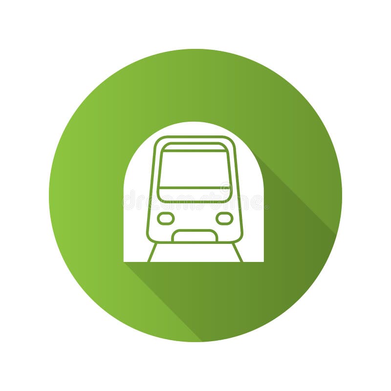 Metro Flat Icon and Logo. Cartoon Vector Illustration Stock Vector ...