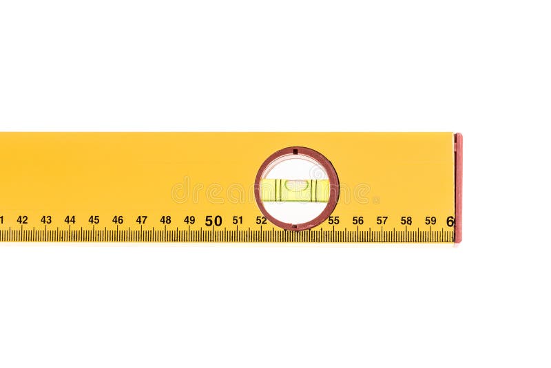 Metro Giallo Del Livello Del Blocco Con La Bolla Fotografia Stock ...