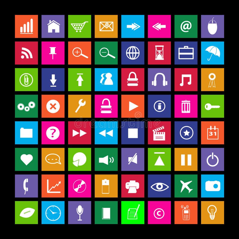 Metro Icon Set stock vector. Illustration of icon, button - 31916564